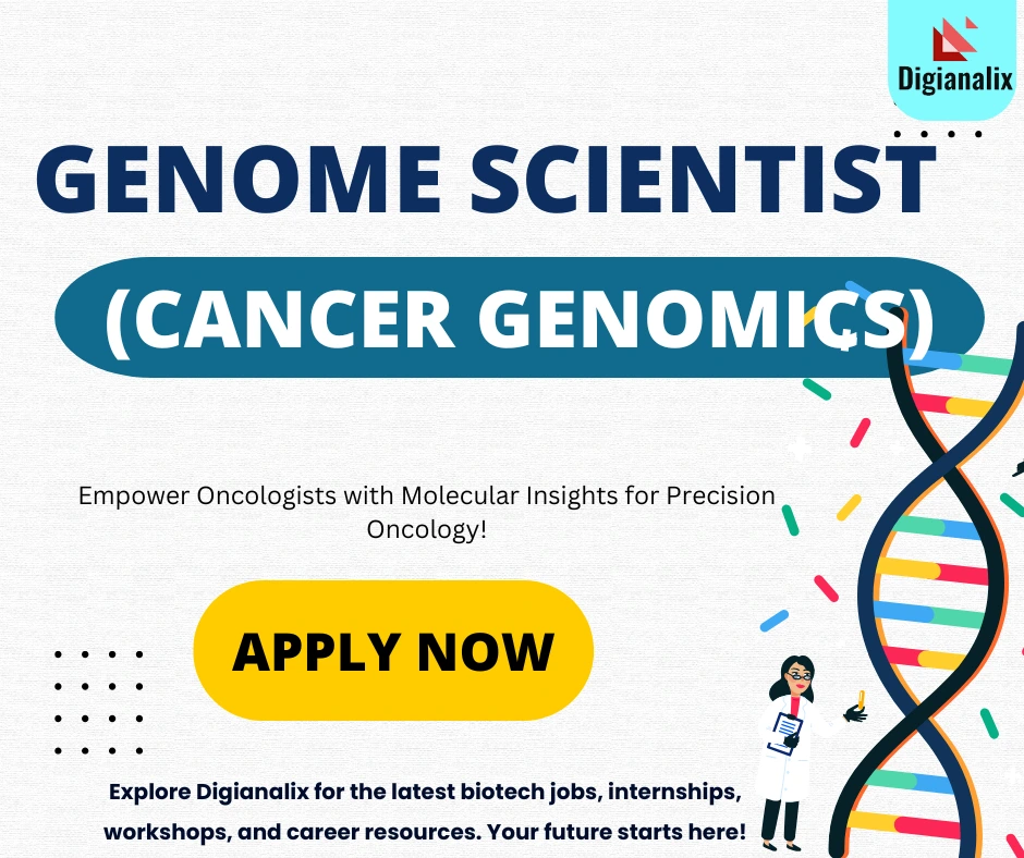 Genome Scientist (Cancer Genomics) | Apply now