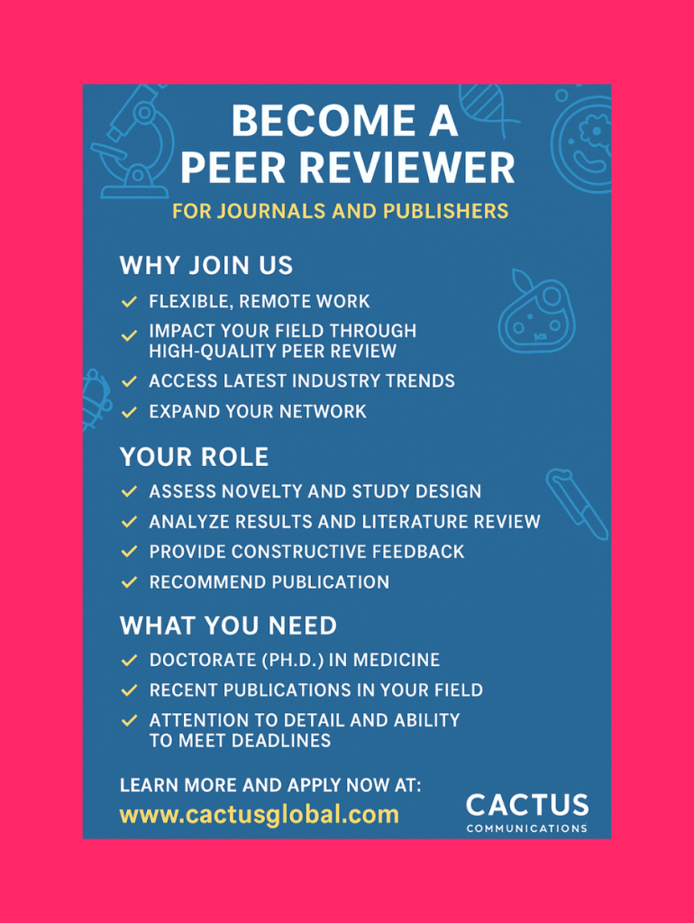 Join the Future of Academic Publishing: Become a Peer Reviewer with ...